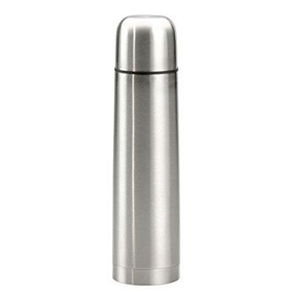 axentia Isolierflasche aus Edelstahl 1 Liter - Isokanne f&uuml;r Kaffee & Tee - Isoflasche doppelwandig - Isolier Trinkflasche unzerbrechlich mit Automatik-Druckve