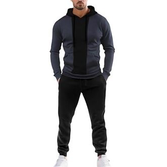 Generic Surv&ecirc;tements complets pour homme 2026 costume de sport d&eacute;contract&eacute; &agrave; manches longues pour homme Ensemble de couleurs assorties pour la marche, la cour