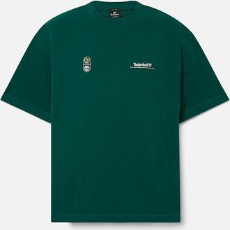 Timberland Kurzärmeliges T-Shirt mit Grafik in limitierter Auflage in Dunkelgrün, Grün, Größe