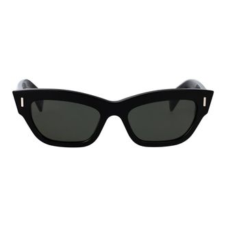 Alexander McQueen Am0548S T-Bar Cat-eye Sonnenbrille - - Accessories - Damen - Schwarzk - 52 MM