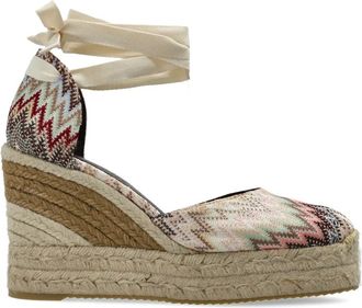 Missoni Femme, Chaussures, Multicolore, Taille: 37 EU Espadrilles &agrave; nouer et motif zigzag
