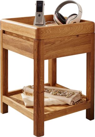 Livetastic Beistelltisch, Eiche, Holz, Wildeiche, vollmassiv, eckig, 40x60x40 cm, Wohnzimmer, Wohnzimmertische, Beistelltische