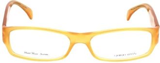 Giorgio Armani Homme, Accessoires, Jaune, Taille: ONE Size Montures en ac&eacute;tate au design &eacute;pur&eacute;