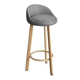 Generic Moderne Barhocker mit Holzoptik - Esszimmerst&uuml;hle mit Metallgestell f&uuml;r K&uuml;chentheke, Fr&uuml;hst&uuml;cksbereich und Wohnbereich mit ger&auml;uschlosen, rutschfesten