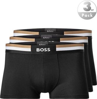 HUGO BOSS Herren Trunks schwarz Baumwolle & Mix unifarben