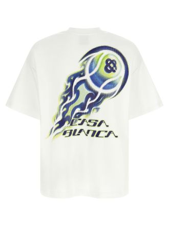 Casablanca Mens White Cotton T-Shirt