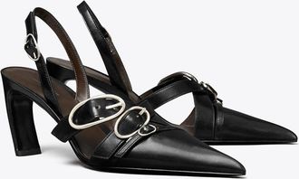 Tory Burch Slingback mit mehreren Schnallen