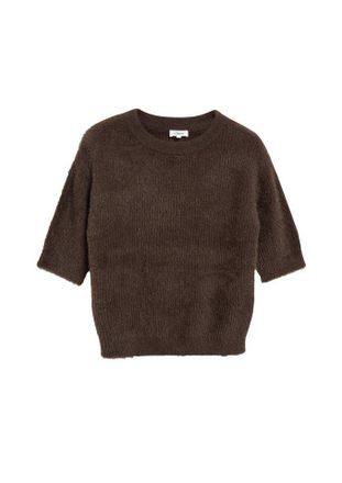 s.Oliver Kurzarmpullover Strickpullover Weicher Strickpullover mit Kurzarm
