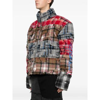 Who Decides War by Ev Bravado Flannel Down Jacket - Brown