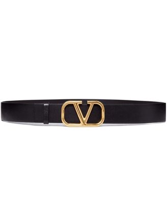 Valentino Garavani ceinture à détail VLogo 40 mm - Noir