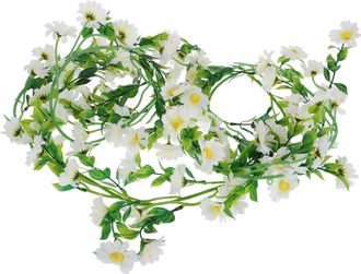 BESPORTBLE K&uuml;nstliche G&auml;nsebl&uuml;mchen Girlande aus Seidigen Blumen Verblassungsbest&auml;ndig Flexibel f&uuml;r Hochzeitsdeko Wohnraum Balkon und Rohrdekoration Langlebige R