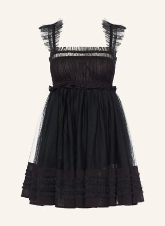 AllSaints Allsaints Kleid Angela Im Materialmix Mit R&uuml;schen schwarz