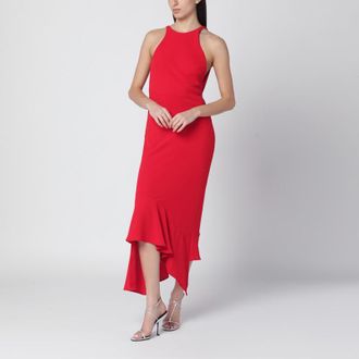 Andamane Red Carmen open-back dress