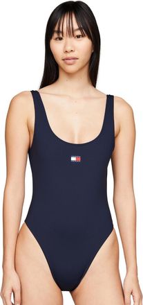 Tommy Jeans Damen One Piece EXT Sizesuw0Uw05094 Badeanzug mit U-Rücken, Blue (Dark Night Navy), XL