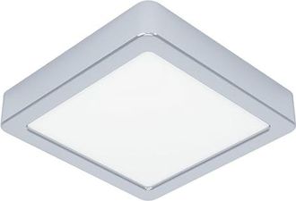 Eglo LED Deckenlampe Fueva 6, Bad Deckenleuchte 15 x 15 cm, Badlampe aus Stahl in Chrom und Kunststoff in Weiß, Badezimer Lampe, warmweiß-kaltweiß, IP44