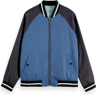 Scotch & Soda Herren Reversible Bomber Jacket, Luna Ditsy Green AOP, XL EU