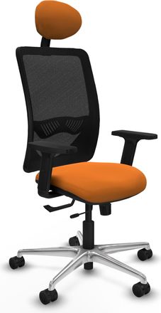 Piqueras y Crespo Stuhl aus Pc Mesh Zulema mit 2D-Armen, h&ouml;henverstellbarer Lendenwirbelst&uuml;tze und festem Kopfteil, ausgestattet mit Syncro/Traslack und Schneideschaum,