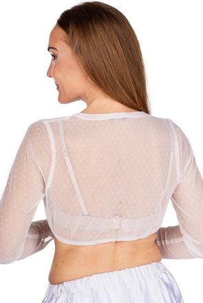 Marjo Dirndlbluse Dirndlbluse - HALINA-DORINA LA - offwei&szlig;, schwarz