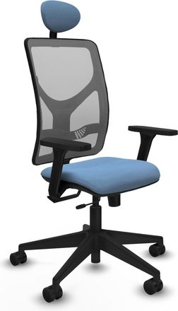 Piqueras y Crespo Stuhl f&uuml;r &Uuml;berwachungsh&uuml;tten mit 3D-Armen, h&ouml;henverstellbarer Lendenwirbelst&uuml;tze und festem Kopfteil, ausgestattet mit Syncro/Traslack und Schneidesch