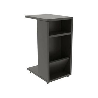 Dmora Wohnzimmertisch Belel, Niedriger Wohnzimmertisch, Kaffeeregal, Couchtisch f&uuml;r Sofa, 30x40h63 cm, Anthrazit