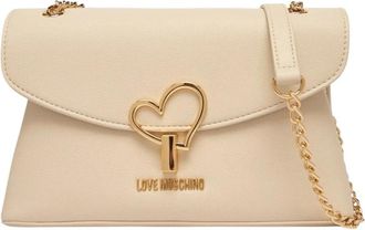 Love Moschino Femme, Sacs, Beige, Taille: ONE Size Sac bandouli&egrave;re moyen