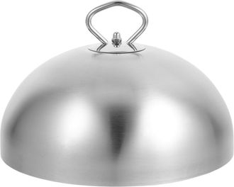 Hemoton Edelstahl Haube Mit Griff 20Cm - Abdeckglocke F&uuml;r Teppanyaki Steak Und Burger Anti-&Ouml;lspritzer K&uuml;chen Zubeh&ouml;r F&uuml;r Grill Und Braten