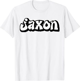 BDAZ Jaxon Graffiti Personalisierter Name Schwarz Wei&szlig; Schriftzug T-Shirt