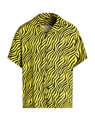 8 by YOOX PRINTED VISCOSE COLLAR CAMP SHIRT