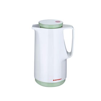 Rotpunkt Isolierkanne 760 MAXIMA 1,0 l | Zweifunktions-Drehverschluss | BPA-frei - gesundes trinken | Made in Germany | Warm + Kalthaltung | Glaseinsatz | snow