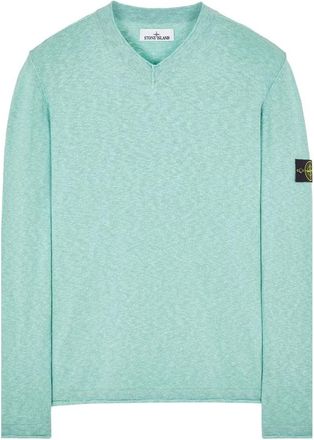 Stone Island 501B0 V-Ausschnitt Strick - - Knitwear - Herren - Gr&uuml;n - S