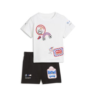 Puma BMW M MOTORSPORT Essentials T-Shirt und Shorts im Set Baby, Accessoires, Schwarz, 12-18M