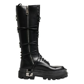 Dolce & Gabbana Kniehohe Combat Boots - - Shoes - Herren - Schwarzk - 44 EU