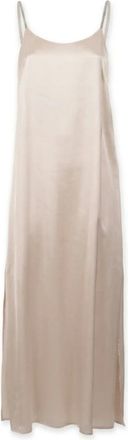 PESERICO Femme, Robes, Beige, Taille: 40 FR Robe en viscose avec bretelles