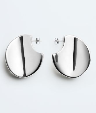 Bottega Veneta Boucles doreilles Disc grand format - Argent - Femme - Unisex