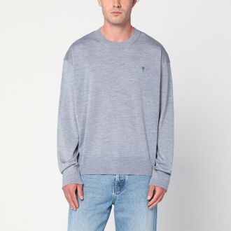 Ami Grau Ami De Coeur Pullover aus Wolle und Seide