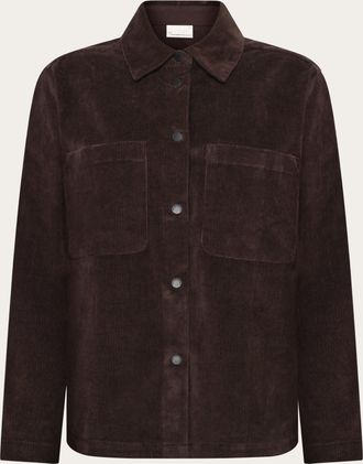 Knowledge Cotton Apparel Damen vegan Overshirt Damen Corduroy Chocolate Torte