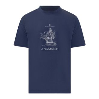Brunello Cucinelli Homme, Tops, Bleu, Taille: S T-shirt imprim&eacute; Anamnesis