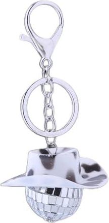 Generic Porte-cl&eacute;s en forme de mini boule discoth&egrave;que, chapeau de cowboy &agrave; facettes - Porte-cl&eacute;s r&eacute;utilisable &agrave; suspendre pour gar&ccedil;ons, filles, femmes, hommes