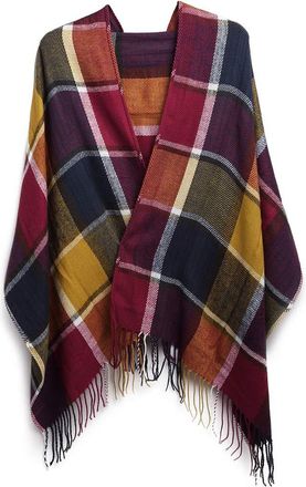 Miss Lulu Damen Schal Winter übergroßer Quadratisch Deckenschal Karo Tartan Streifen Weich mit Fransen für Herbst Winter Weihnachten