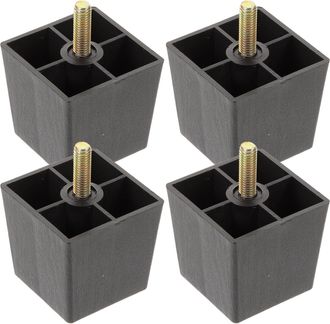 Hemobllo LALAFINA 4 St&uuml;ck Quadratische Kunststoff M&ouml;belf&uuml;&szlig;e als Ersatz f&uuml;r Sofa und Bett rutschfeste M&ouml;belbeine zur Erh&ouml;hung der Stabilit&auml;t Robuste Sockel f&uuml;r 