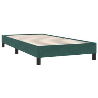 vidaXL Cadre de lit sans matelas vert fonc&eacute; 100x220 cm velours Vidaxl