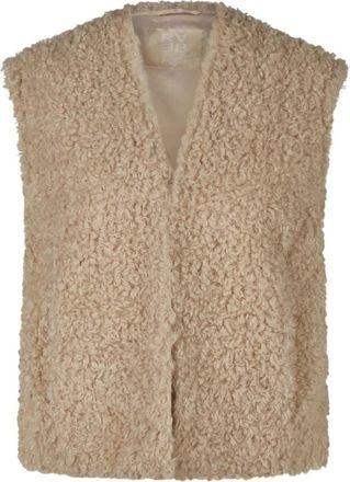 Rabe Teddy Weste - - Jackets - Damen - Braun - 2XL