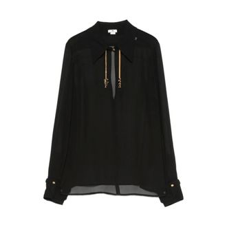 Elisabetta Franchi Damen, Blusen & Hemden, Schwarzk, LGr&ouml;&szlig;e