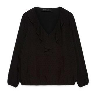 Fiorella Rubino Damen, Blusen & Hemden, Schwarzk, 2XLGr&ouml;&szlig;e