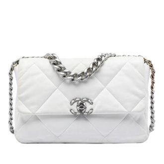 Chanel Pre-owned Large 19 Flap Bag - - Pre-owned - Damen - Wei&szlig; - ONE SIZE
