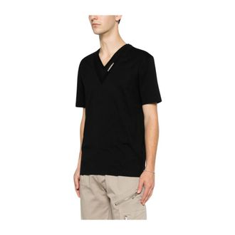 Les Hommes Logo Plaque T-Shirt - - Tops - Herren - Schwarzk - 2XL