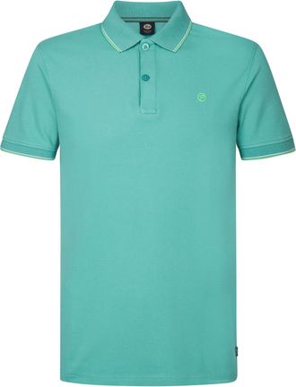 Petrol Industries Herren Poloshirt Kurzarm - Baumwolle - Klassischer Kragen - Herrenbekleidung - Gr&uuml;n - XXXL