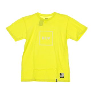 HUF Huf, Homme, Tops, Jaune, Taille: XL T-Shirt Essentials Box Logo