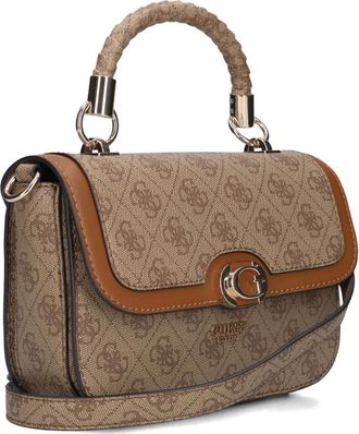 Guess Femme, Sacs, Brun, Taille: ONE Size &Eacute;l&eacute;gant Sac &agrave; Main Orlina avec Logo et Poign&eacute;e Sup&eacute;rieure
