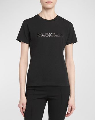 Moncler T Shirt With Faded Logo Motif In Cotton from $319.00 Moncler T Shirt With Faded Logo Motif In Cotton from $319.00